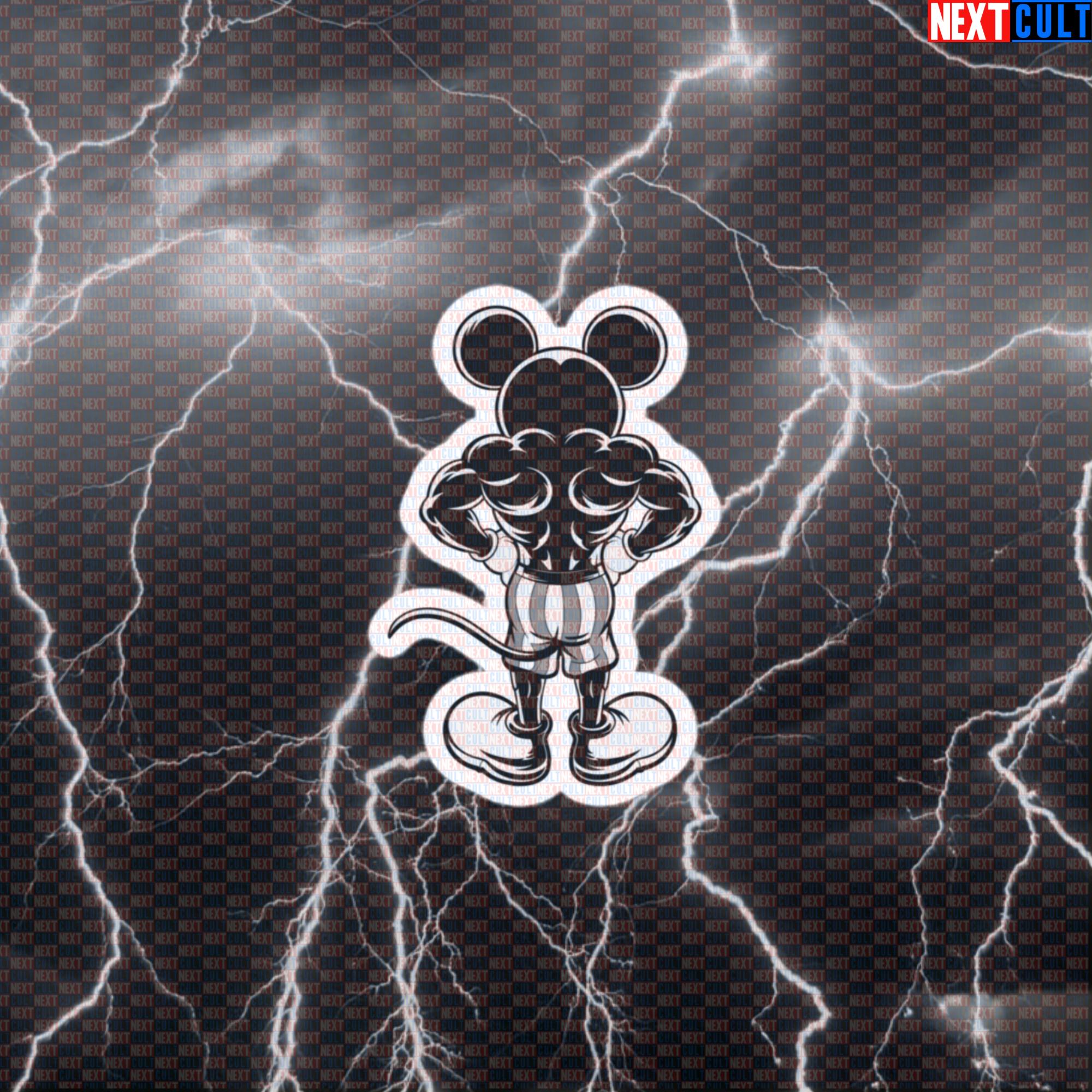 Lat Spread Gym Sticker | Funny Mickey Mouse Bodybuilding Decal | Worko ...